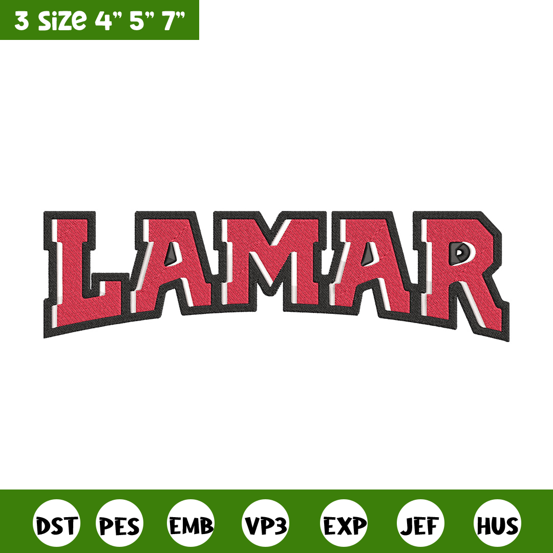 Lamar University logo embroidery design, NCAA embroidery, Em | Inspire ...