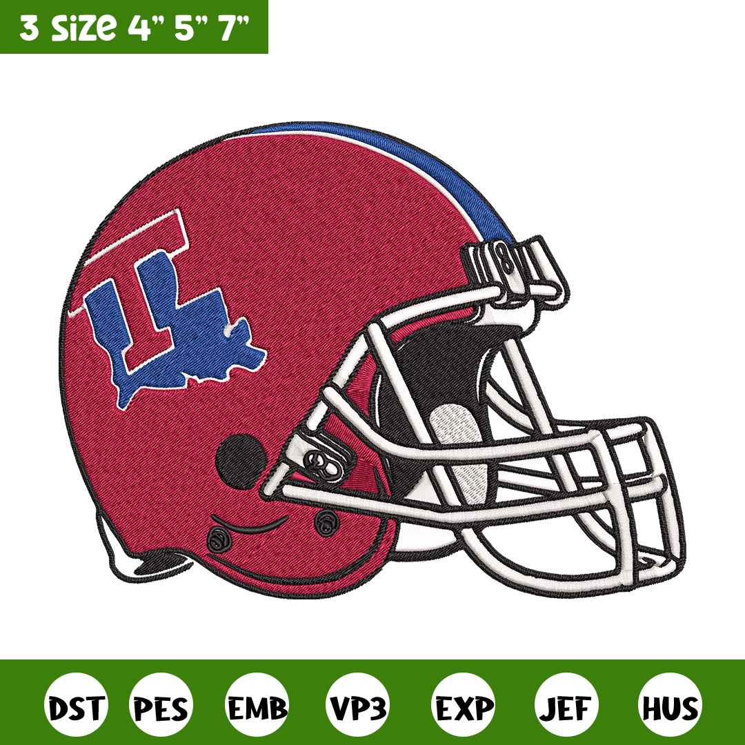 Louisiana Tech helmet embroidery design, NCAA embroidery, Em | Inspire ...