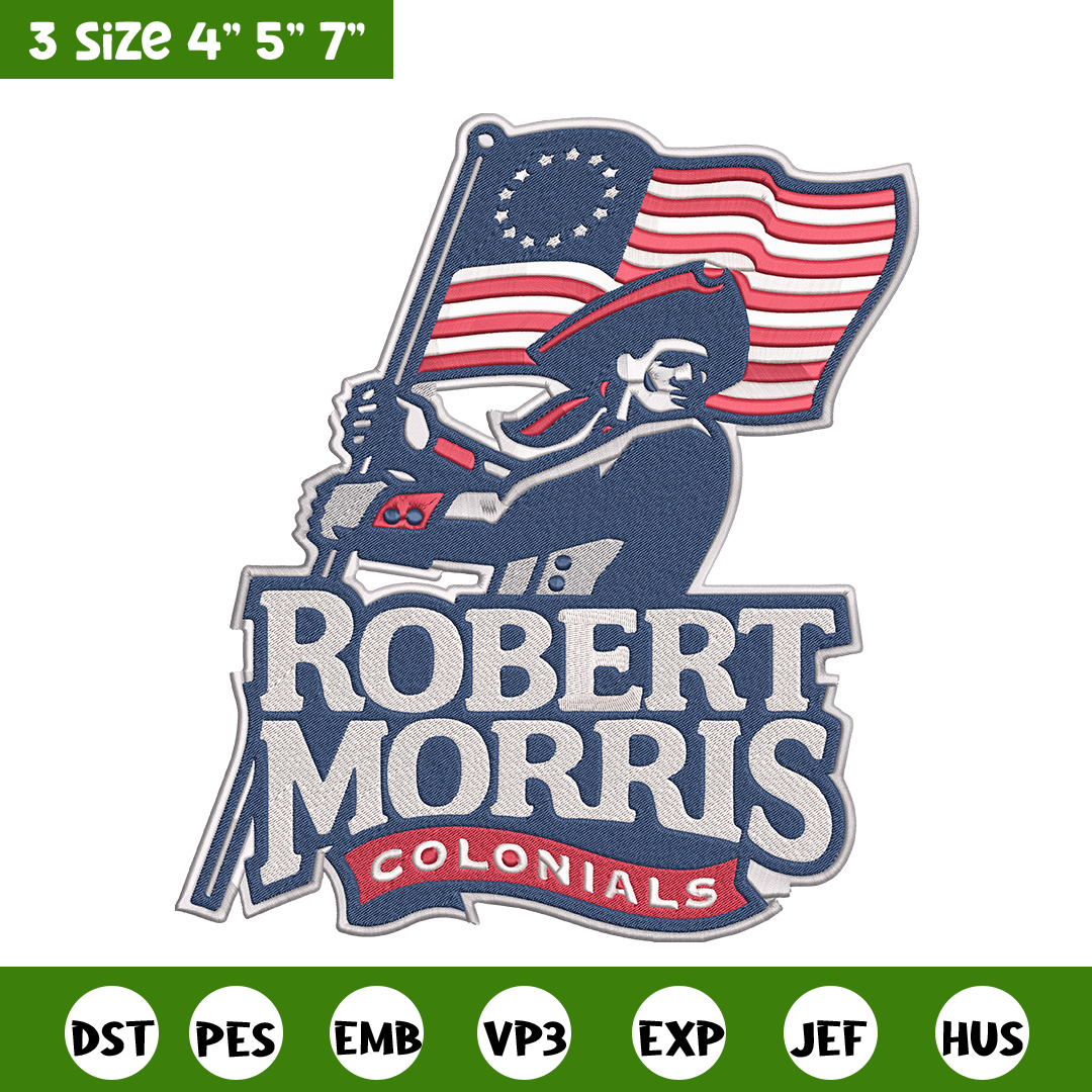 Robert Morris logo embroidery design, Sport embroidery, logo | Inspire ...