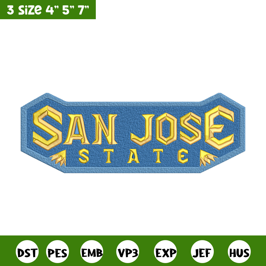 San Jose State logo embroidery design, NCAA embroidery, Spor | Inspire ...