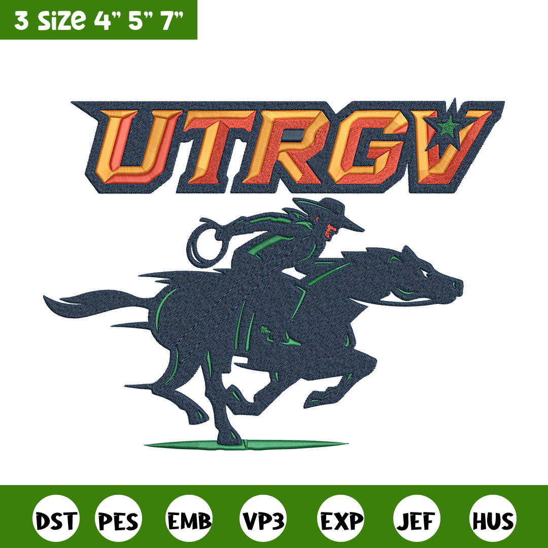 UTRGV Vaquero logo embroidery design, Sport embroidery, logo | Inspire ...