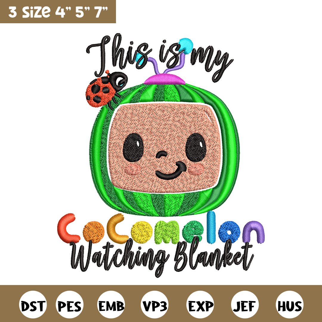 Cocomelon Logo Embroidery design, Cocomelon Embroidery, logo | Inspire ...