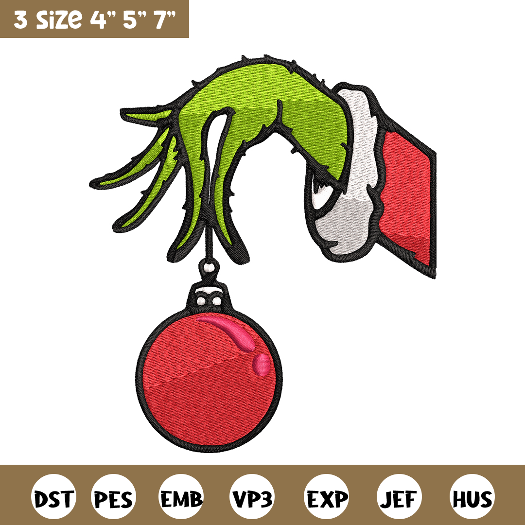 Grinch Hand Stock Illustrations Embroidery design, Grinch Em | Inspire ...