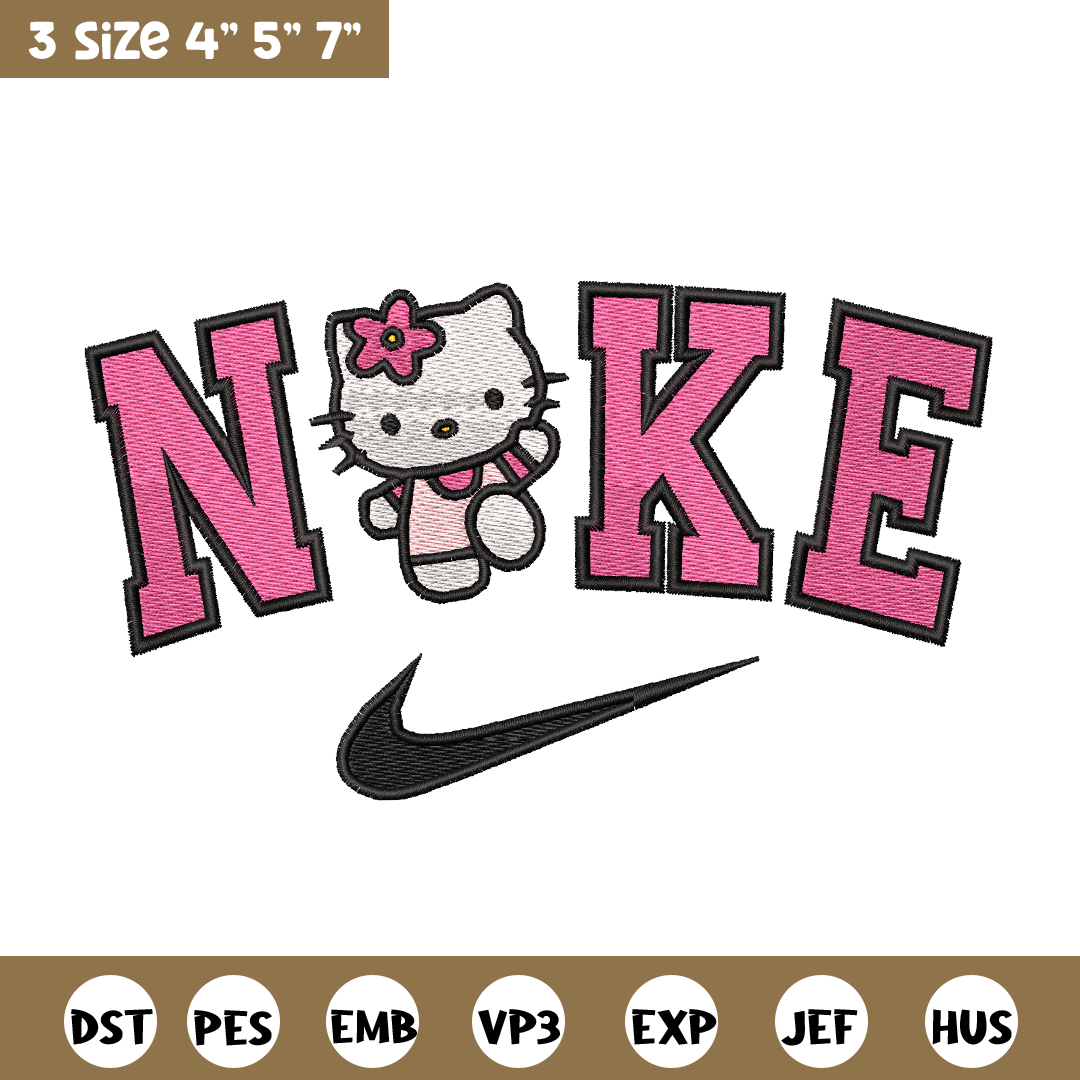 Hello Kitty Nike embroidery design, Hello Kitty embroidery, | Inspire ...