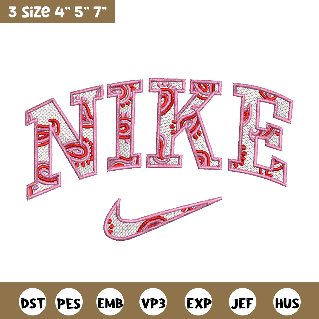 Nike pink embroidery design, Nike embroidery, Emb design, Em | Inspire ...