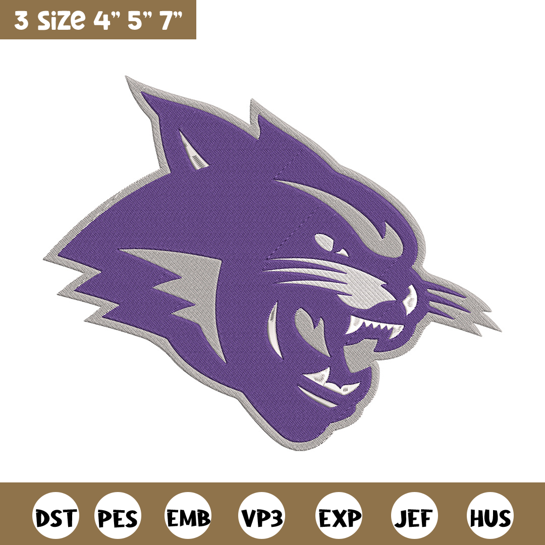 ACU Wildcats mascot embroidery design, NCAA embroidery, Spor | Inspire ...