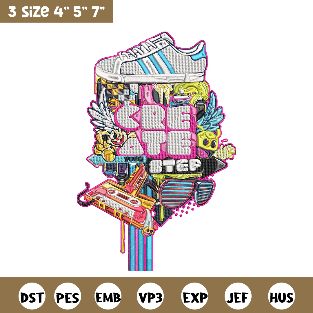 Adidas art Embroidery Design, Adidas Embroidery, Embroidery | Inspire ...