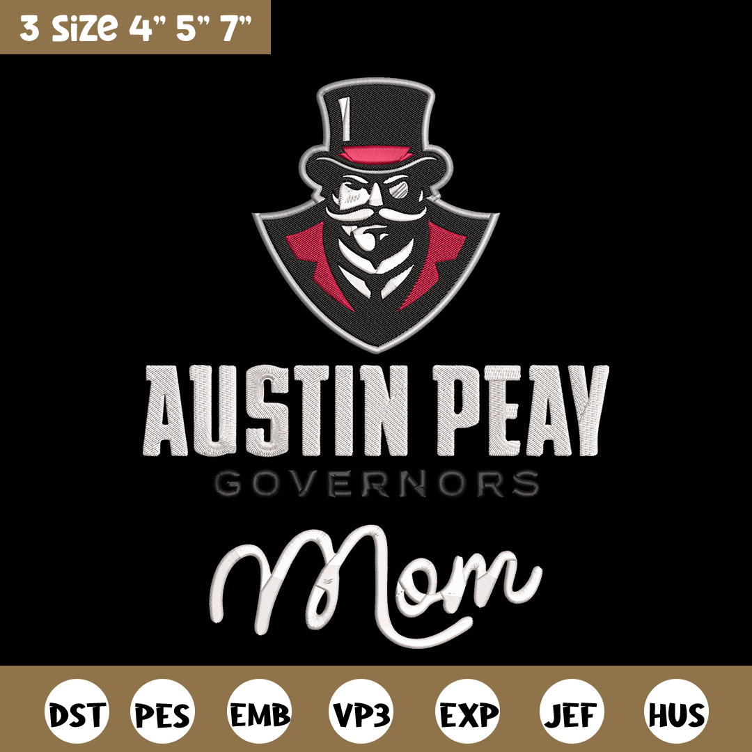 Austin Peay State logo embroidery design, NCAA embroidery, S | Inspire ...