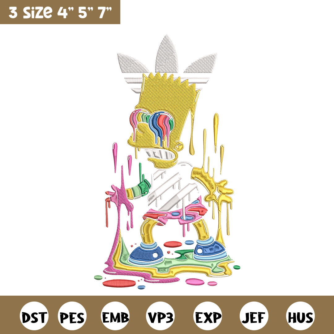 Bart simpson Embroidery Design, Simpson Embroidery, Embroide | Inspire ...
