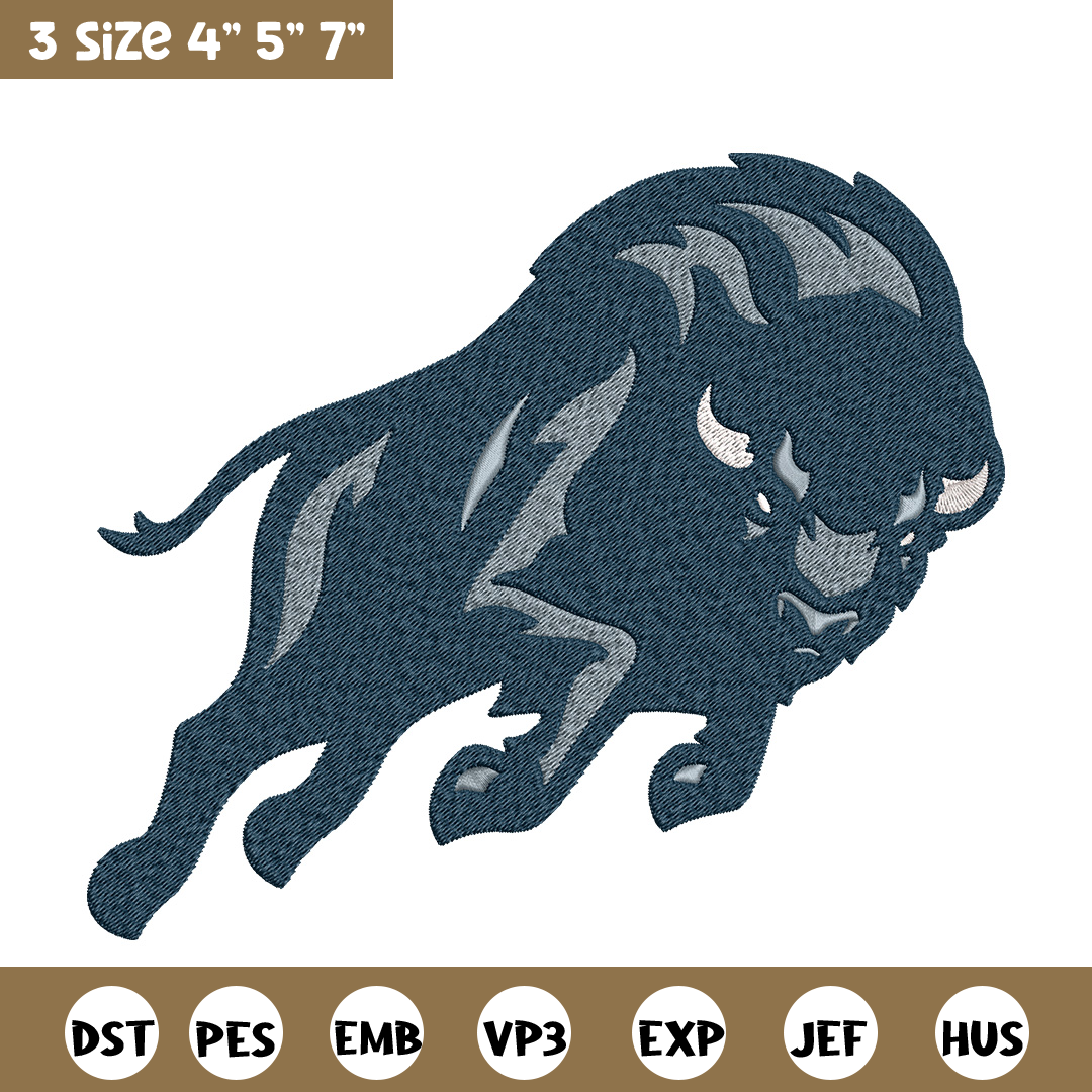 Bison Mascot embroidery design, College embroidery, Sport em - Inspire ...