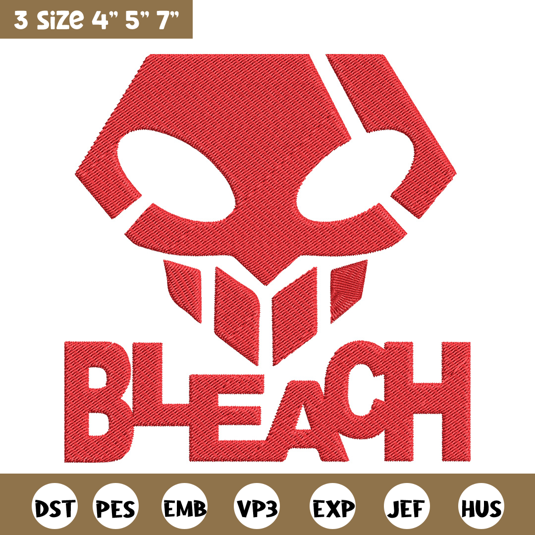 Bleach logo Embroidery Design, Bleach Embroidery, Embroidery | Inspire ...