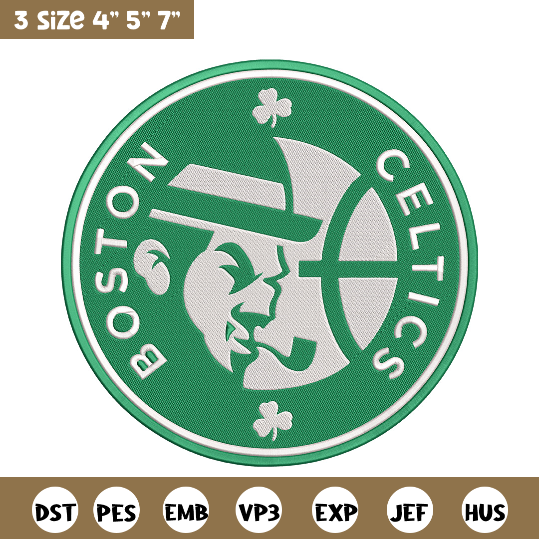 Boston Celtics logo embroidery design, NBA embroidery, Sport | Inspire ...