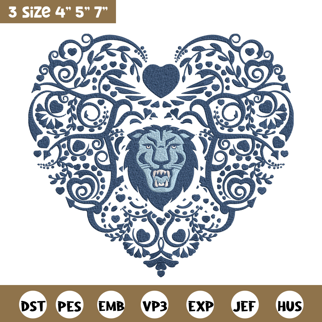Columbia Lions logo embroidery design, NCAA embroidery, Spor | Inspire ...