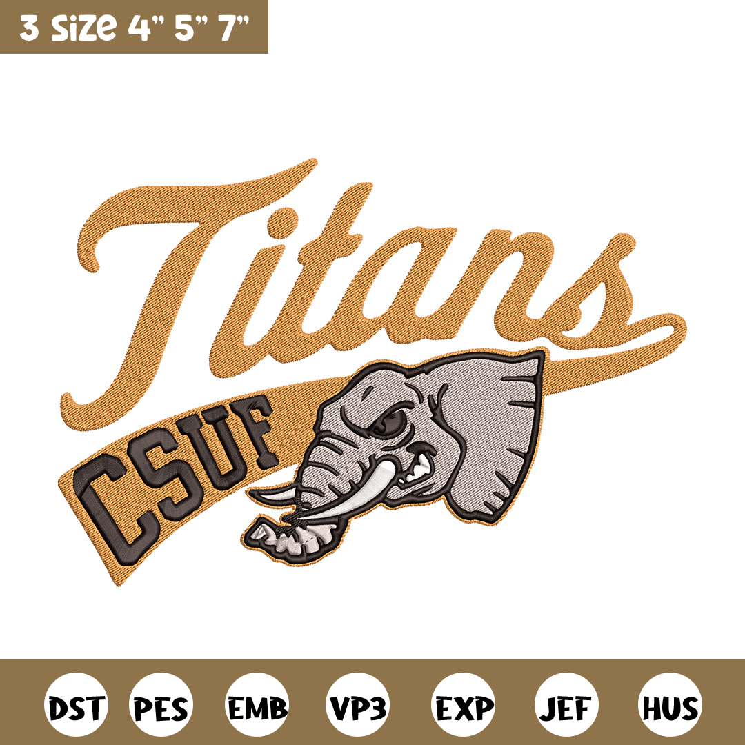 CSUF Alumni Logo embroidery design, NCAA embroidery, Sport e | Inspire ...