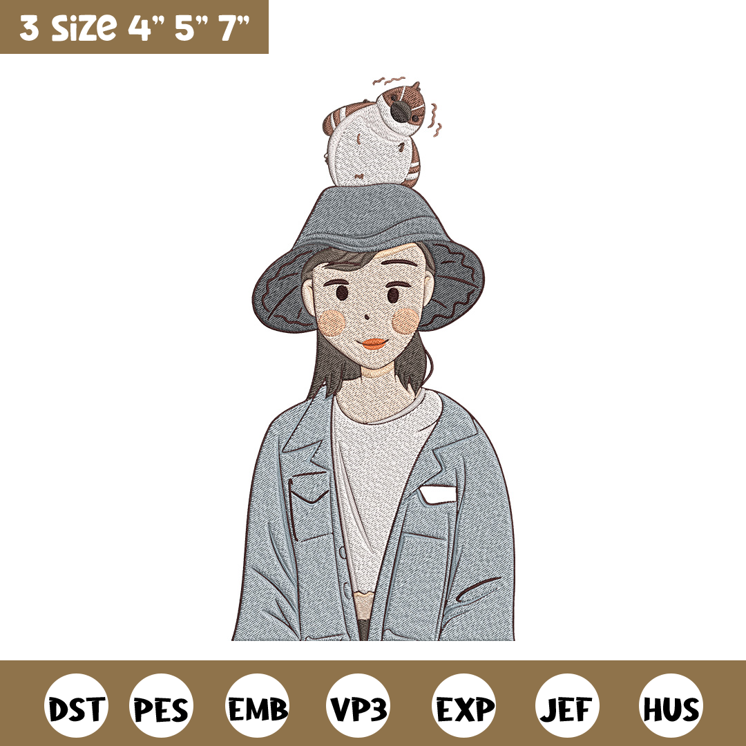 Cute girl Embroidery Design, Cartoon Embroidery, Embroidery | Inspire ...