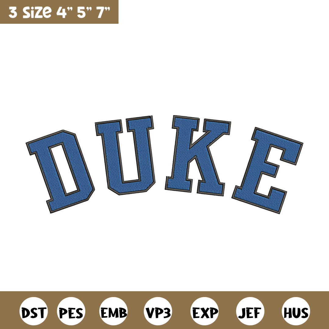 Duke University logo embroidery design, Sport embroidery, lo | Inspire ...