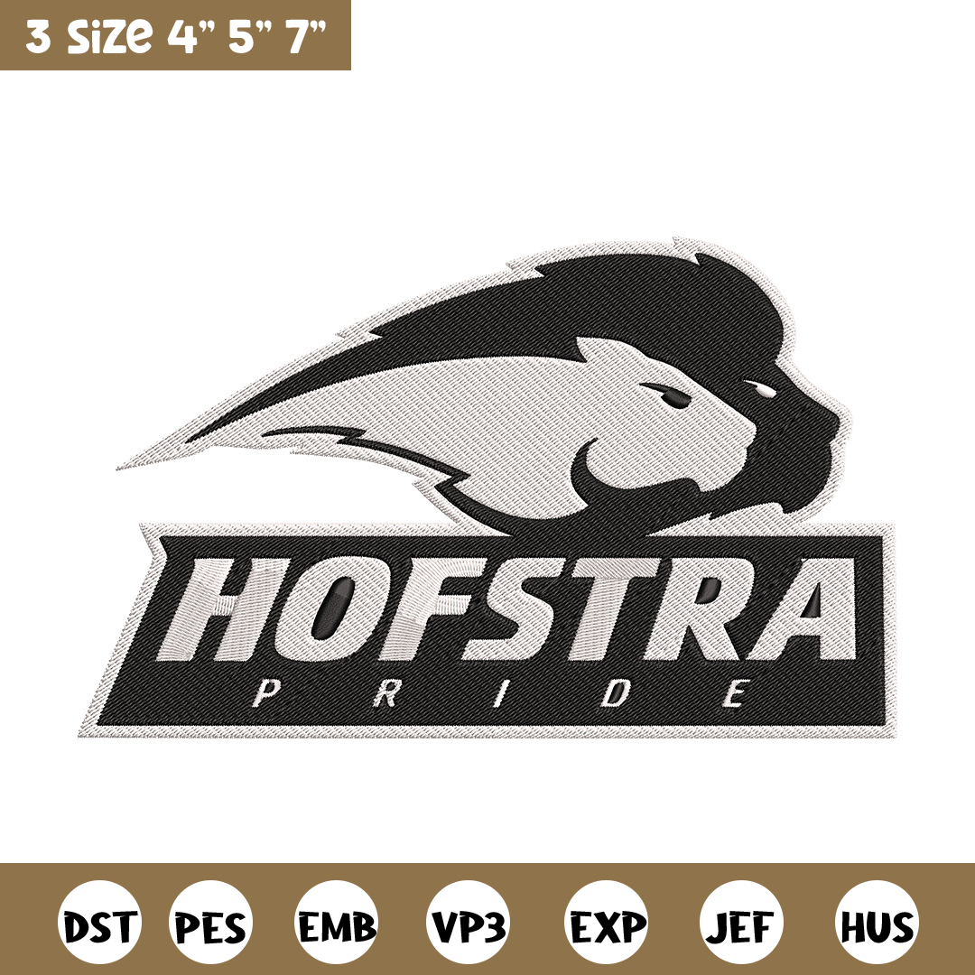 Hofstra University logo embroidery design, NCAA embroidery,S | Inspire ...