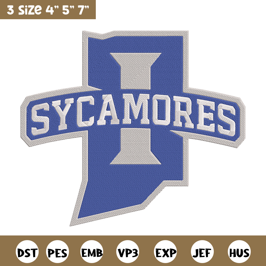 Indiana State Logo embroidery design, NCAA embroidery, Sport - Inspire ...