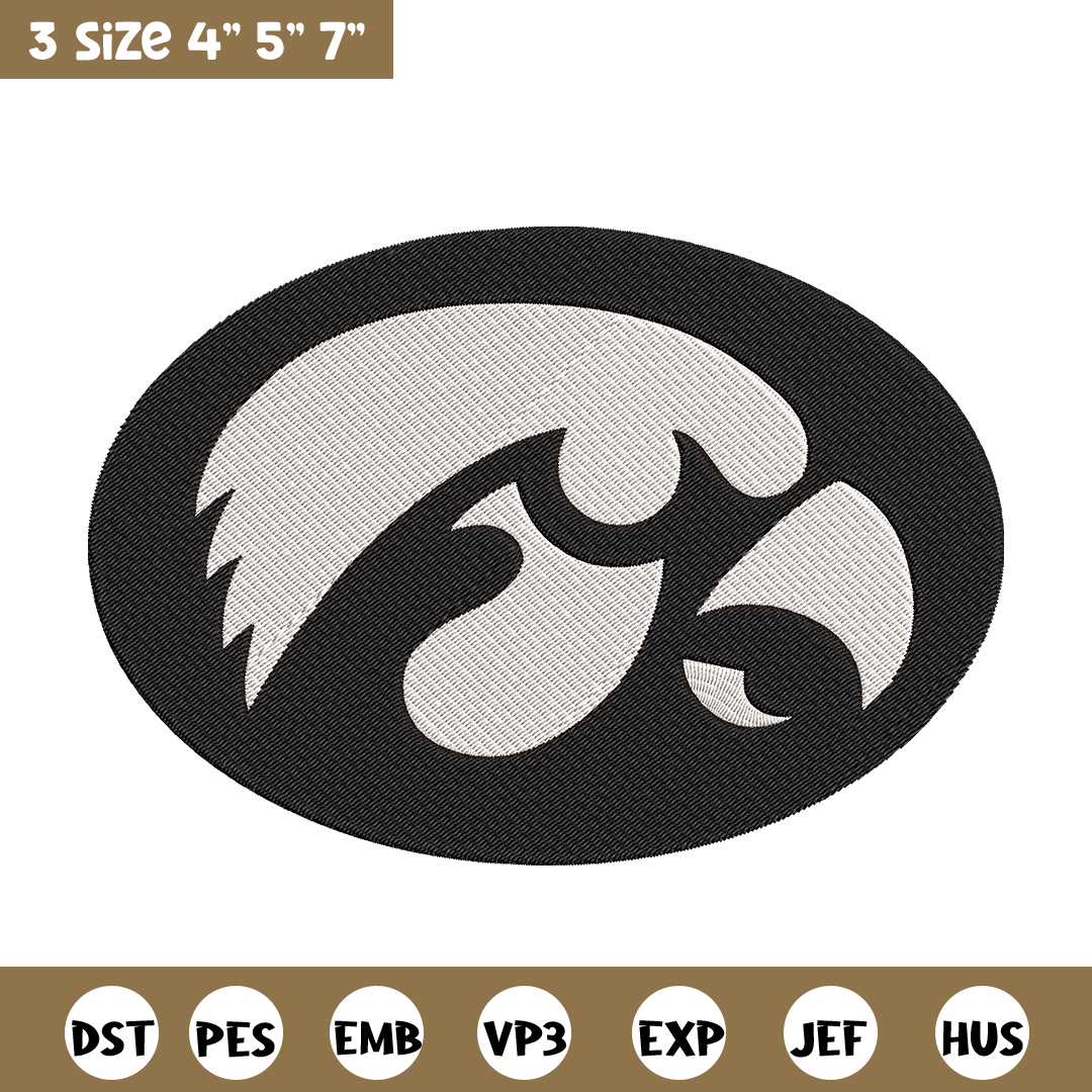Iowa Hawkeyes Logo embroidery design, NCAA embroidery, Sport - Inspire ...