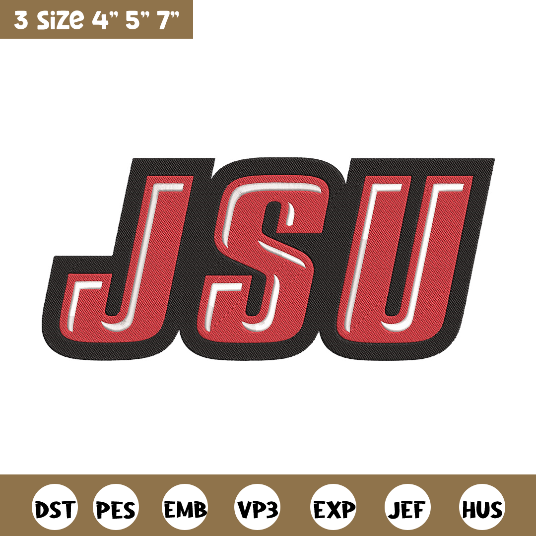 Jackson State logo embroidery design, Sport embroidery, logo | Inspire ...