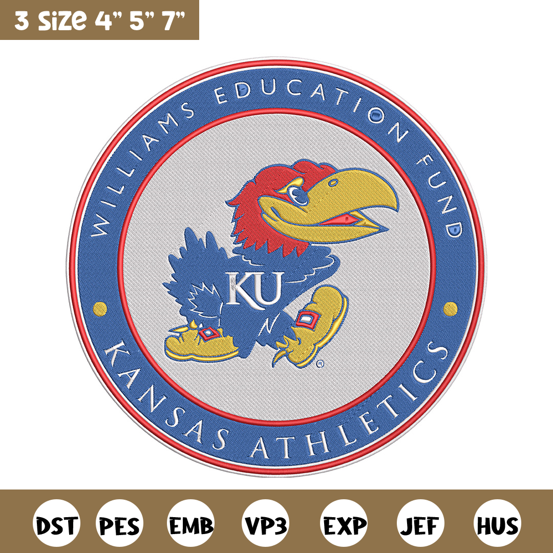 Jayhawk Kansas logo embroidery design, NCAA embroidery,Sport | Inspire ...