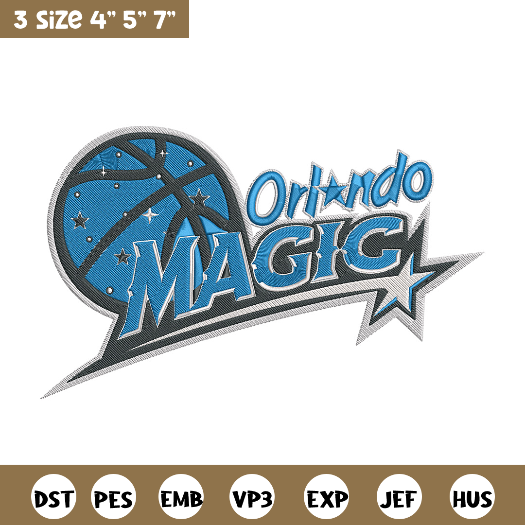 Orlando Magic logo embroidery design,NBA embroidery,Sport em | Inspire ...