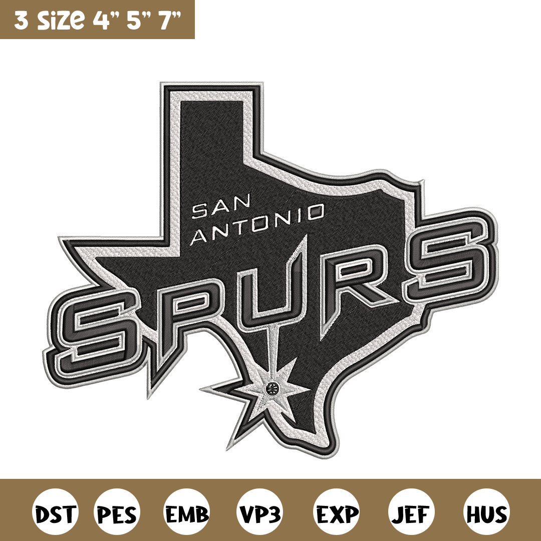 San Antonio Spurs logo embroidery design, NBA embroidery, Em | Inspire ...