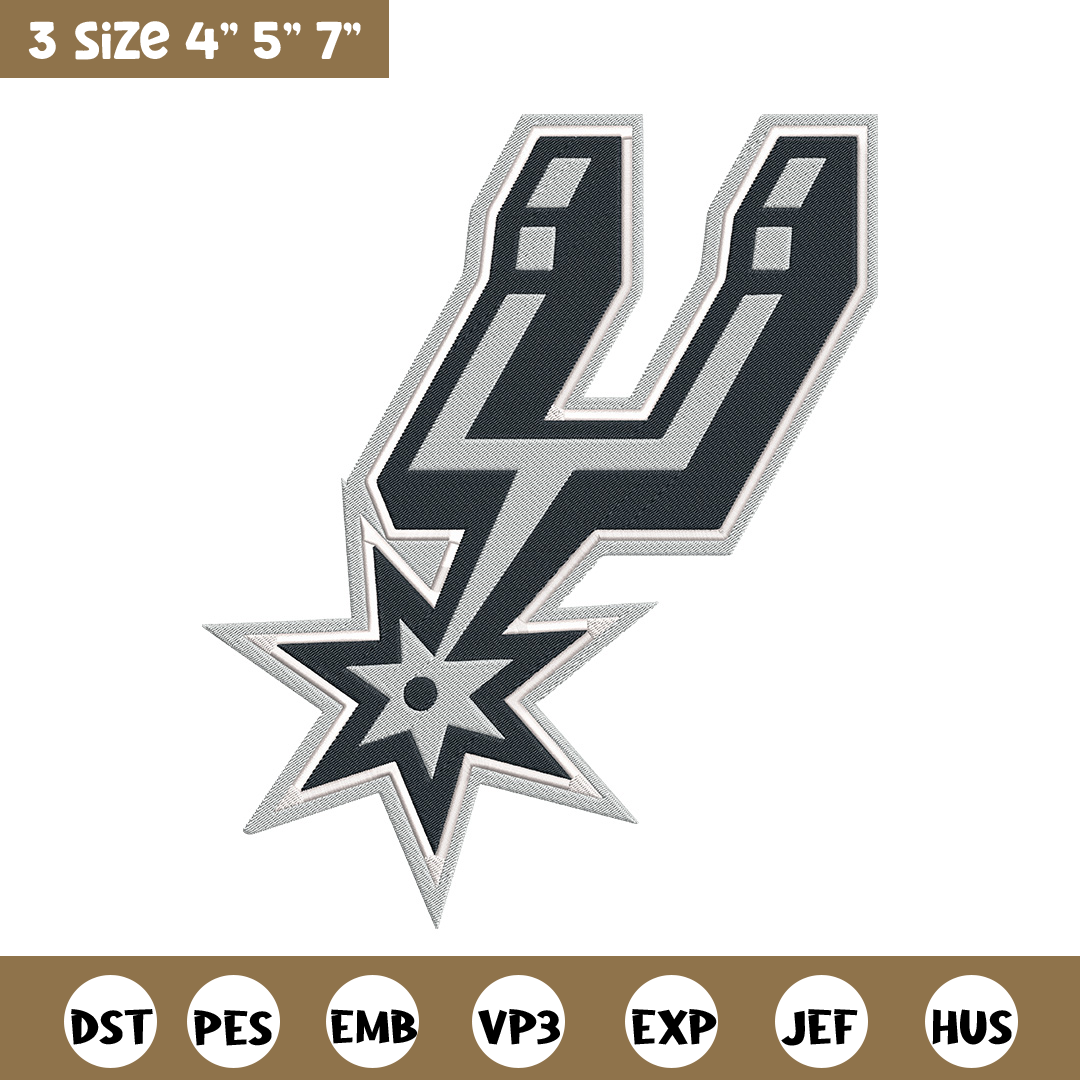 San Antonio Spurs logo embroidery design, NBA embroidery, Sp | Inspire ...
