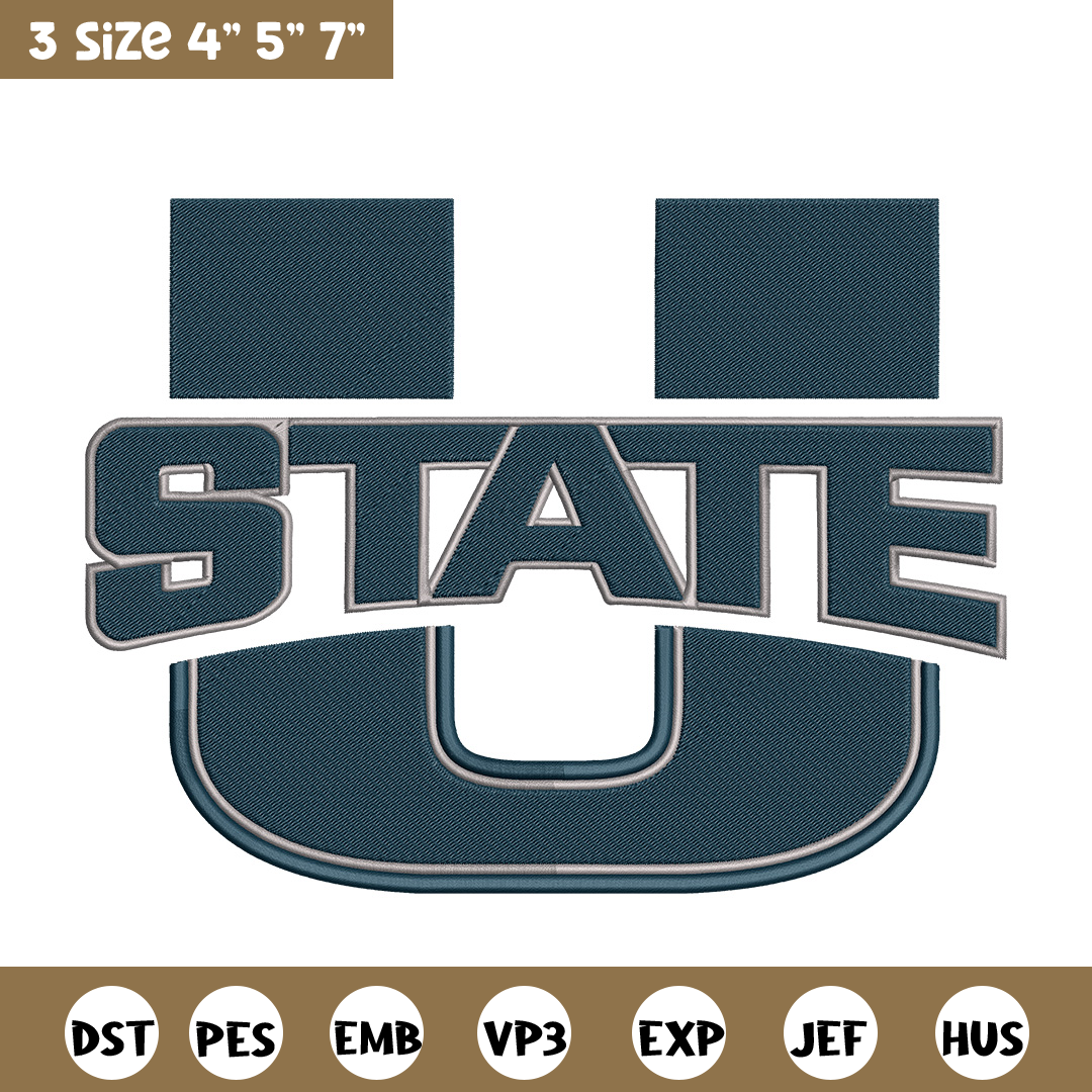 Utah State logo embroidery design, NCAA embroidery,Sport emb - Inspire ...