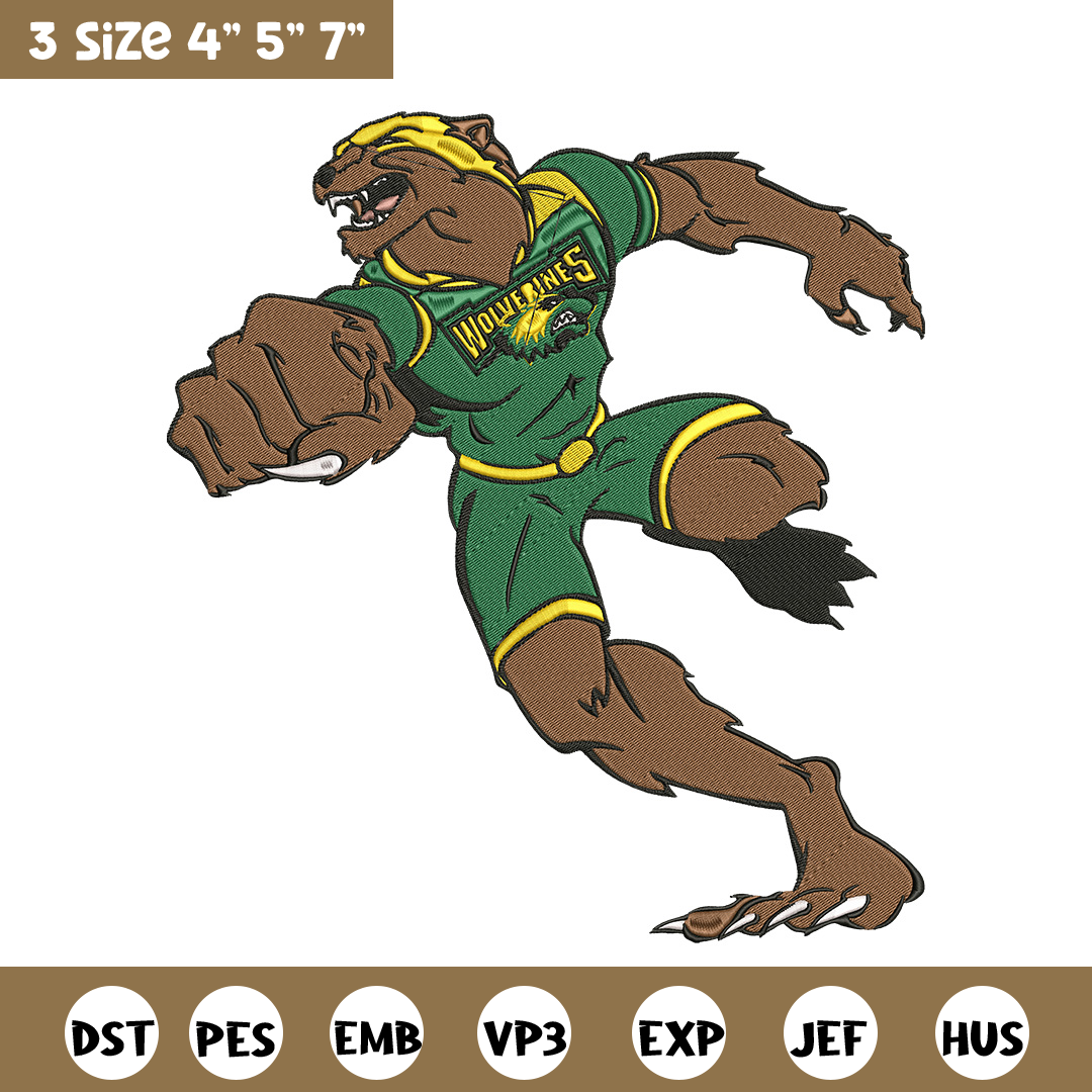 Utah Valley Wolverines logo embroidery design,NCAA embroider | Inspire ...