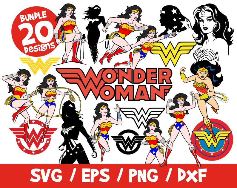 Wonder woman bundle vectors superhero svg cutting vinyl eps - Inspire ...
