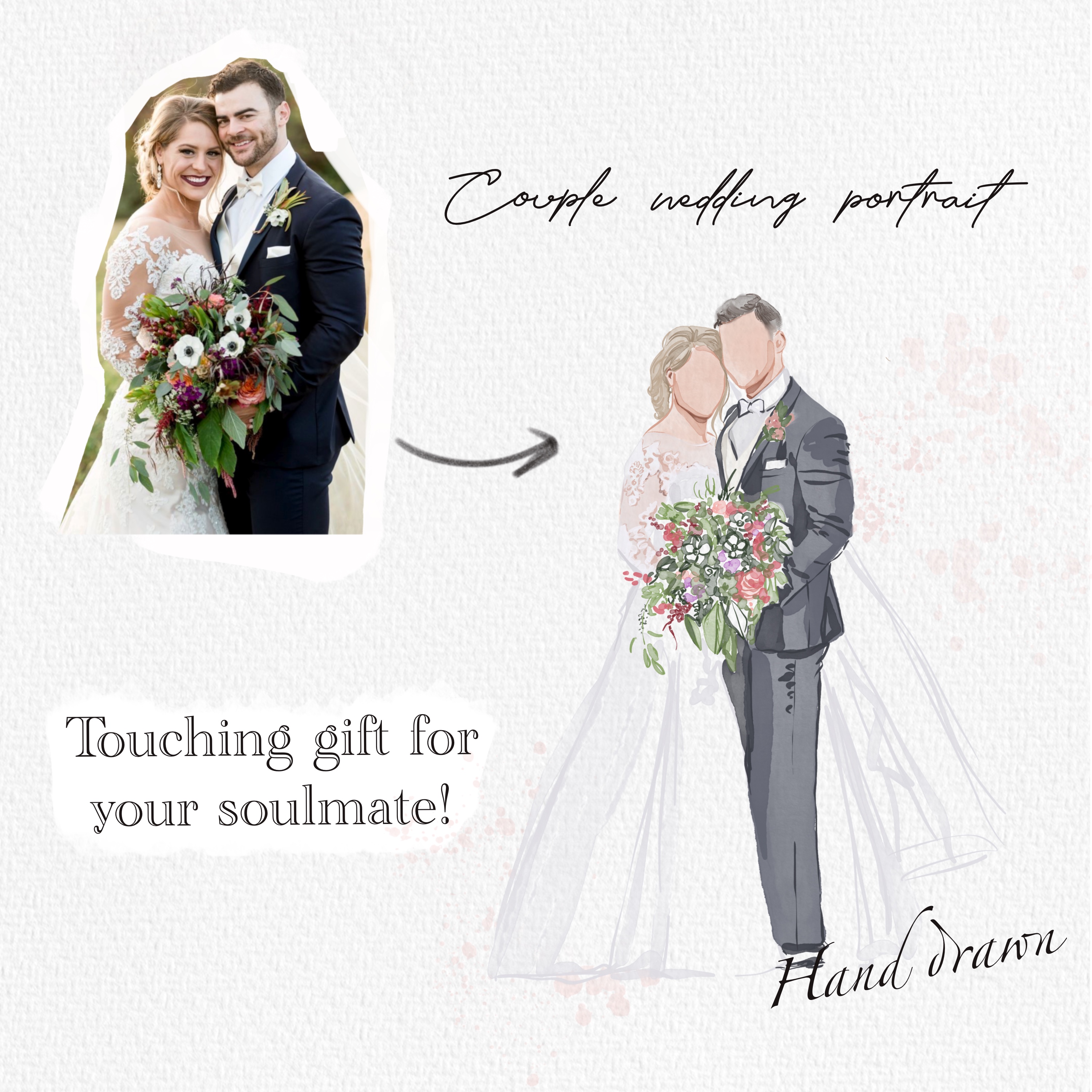 Custom Generations Wedding Portrait. Generations Bridal Port - Inspire ...