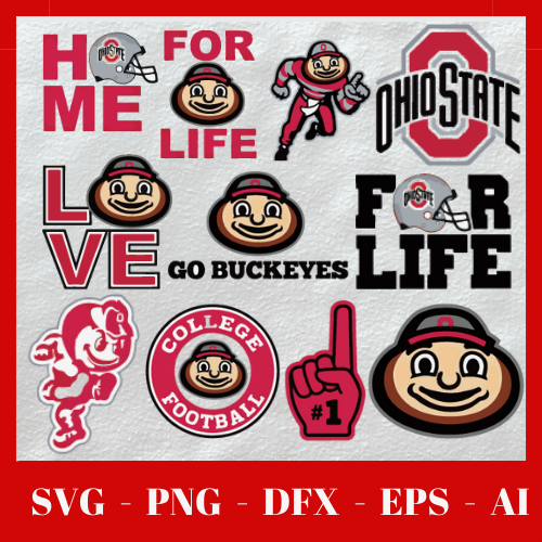 Go Buckeyes Bundles, Go Buckeyes Svg, NCAA Football Svg, NCA | Inspire ...