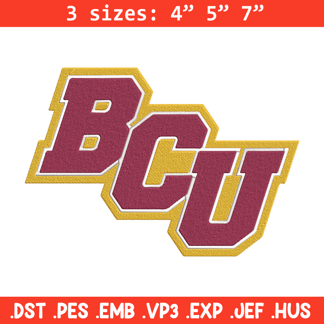 Bethune Cookman logo embroidery design, NCAA embroidery, Emb - Inspire ...