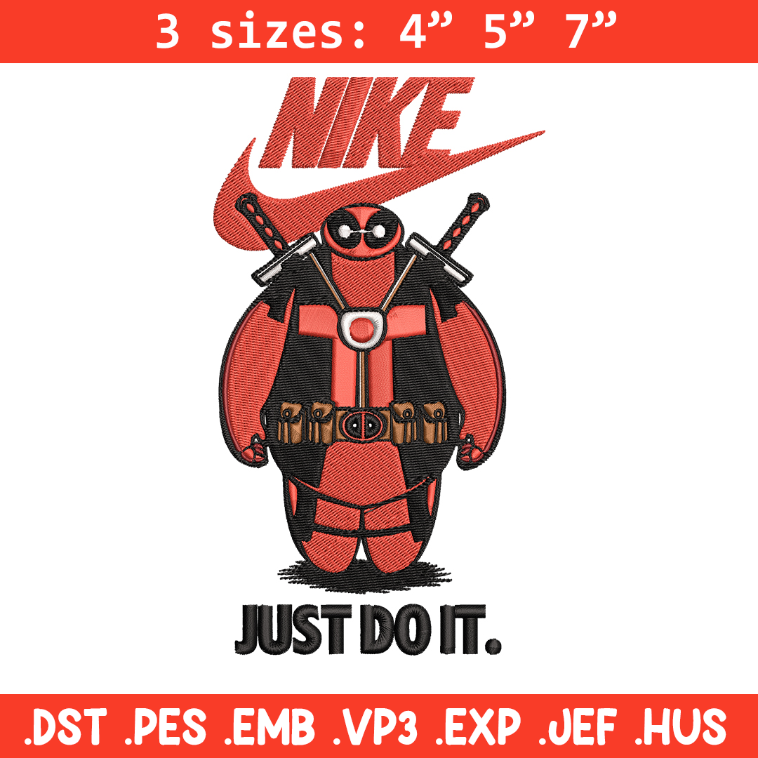 Deadpool funny Nike Embroidery design, Deadpool funny Embroi | Inspire ...