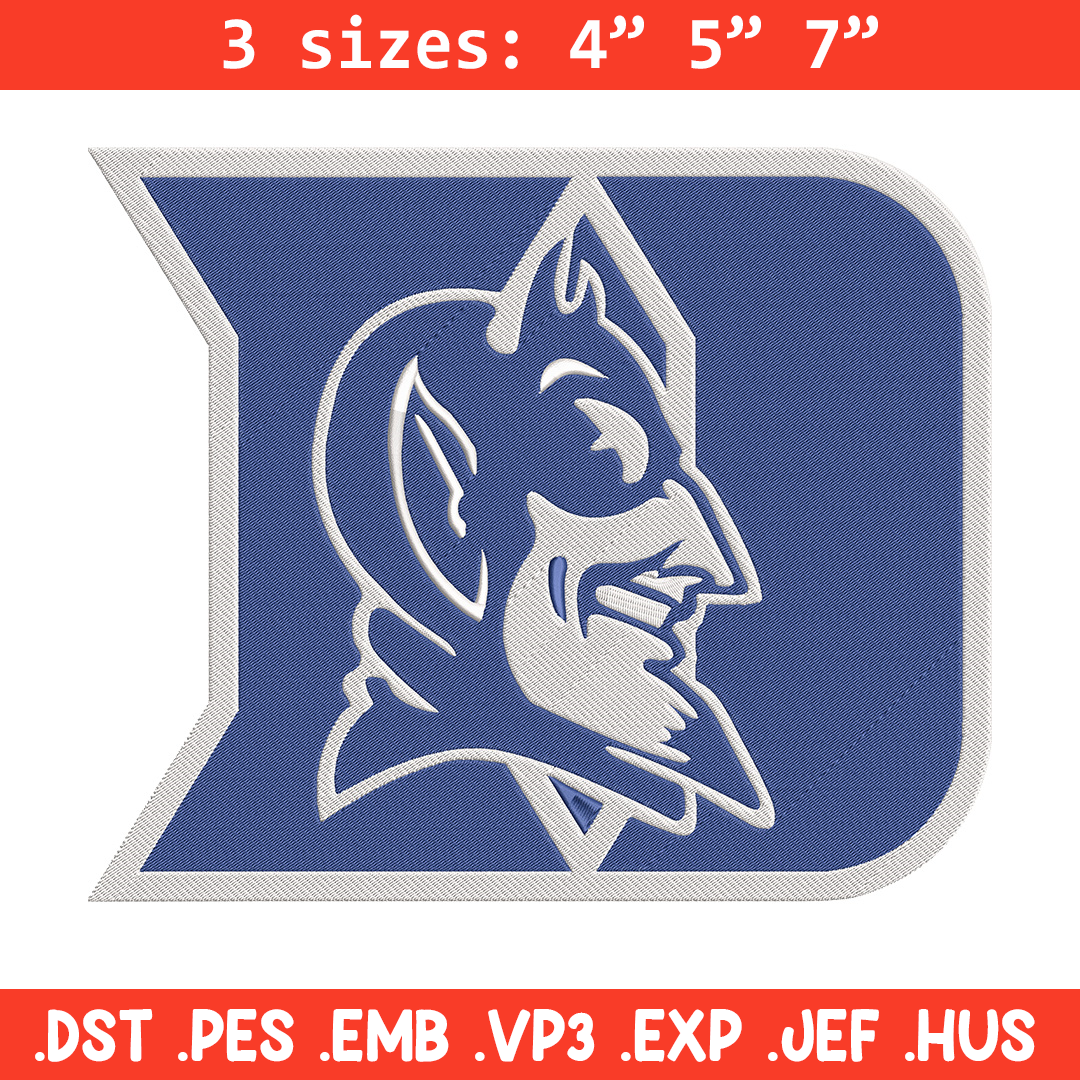 Duke University logo embroidery design, NCAA embroidery,Spor - Inspire ...