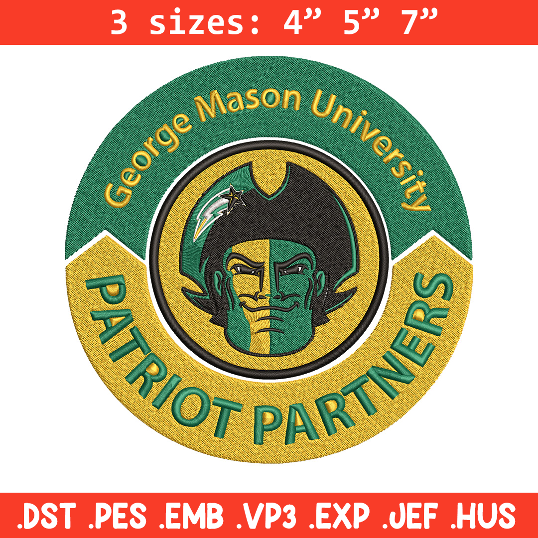 George Mason logo embroidery design,NCAA embroidery, Sport e - Inspire ...