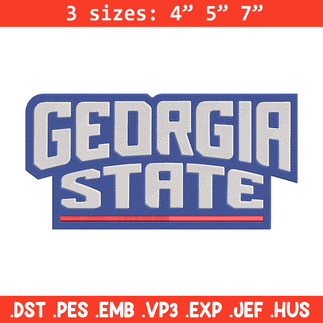 Georgia State logo embroidery design, Sport embroidery, logo | Inspire ...