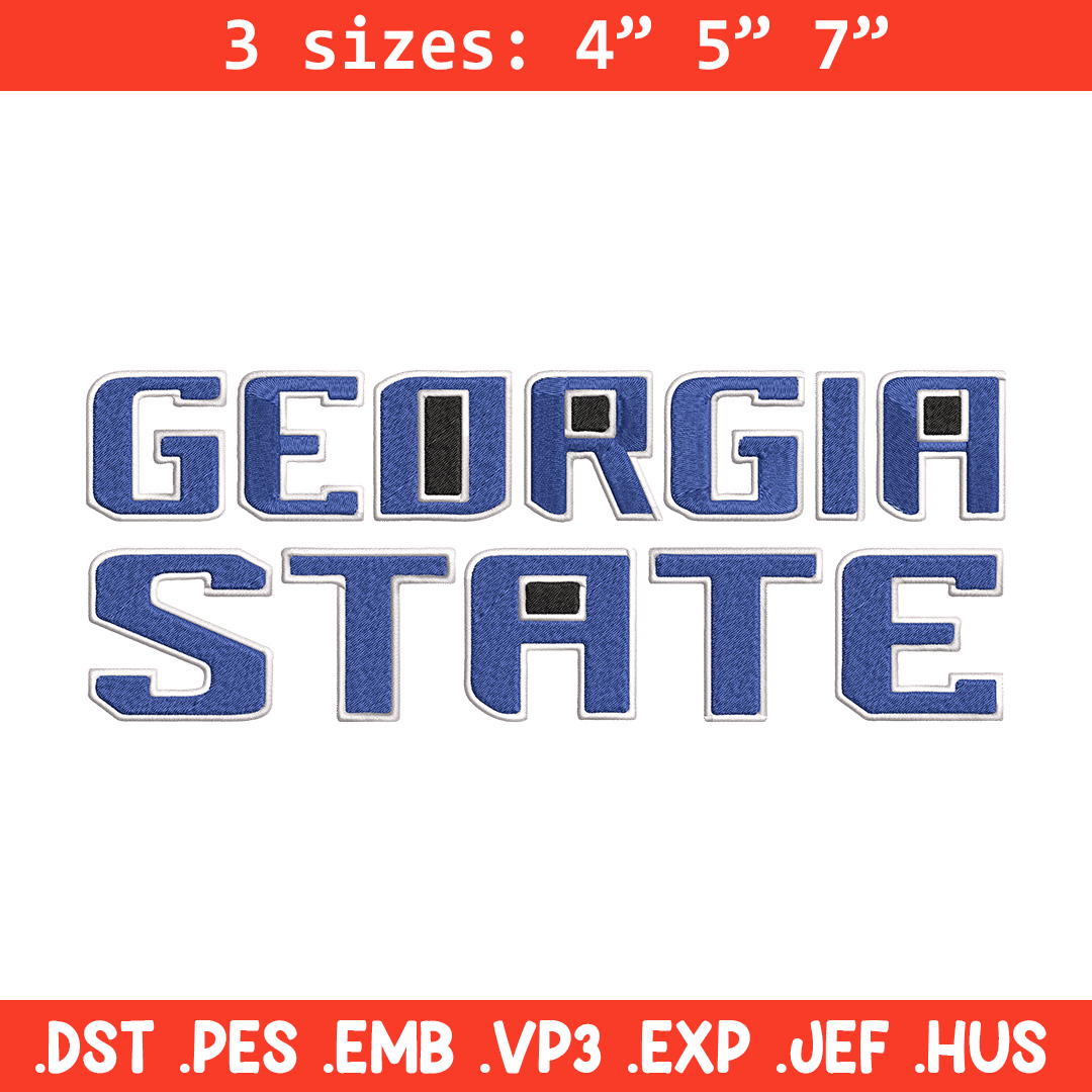 Georgia State logo embroidery design, Sport embroidery, logo | Inspire ...