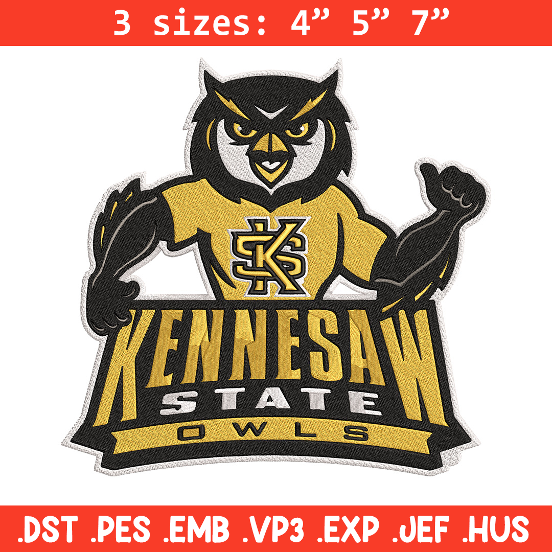 Kennesaw State logo embroidery design, Sport embroidery, log - Inspire ...