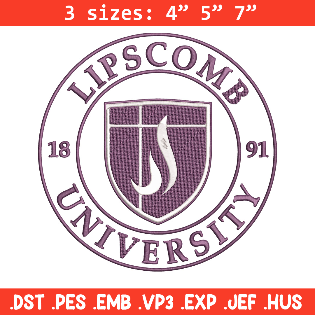 Lipscomb University logo embroidery design, NCAA embroidery, - Inspire ...
