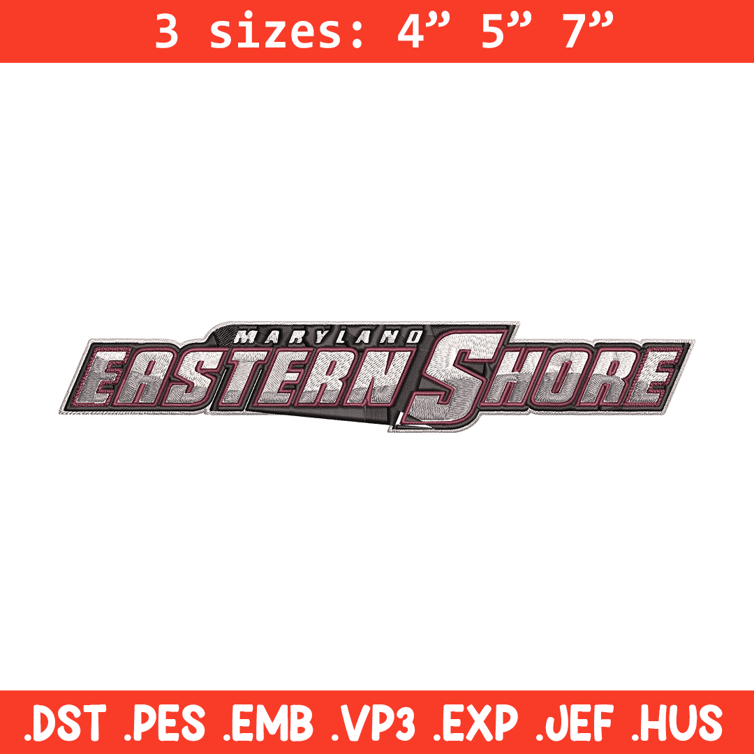 Maryland Eastern Shore logo embroidery design, NCAA embroide | Inspire ...