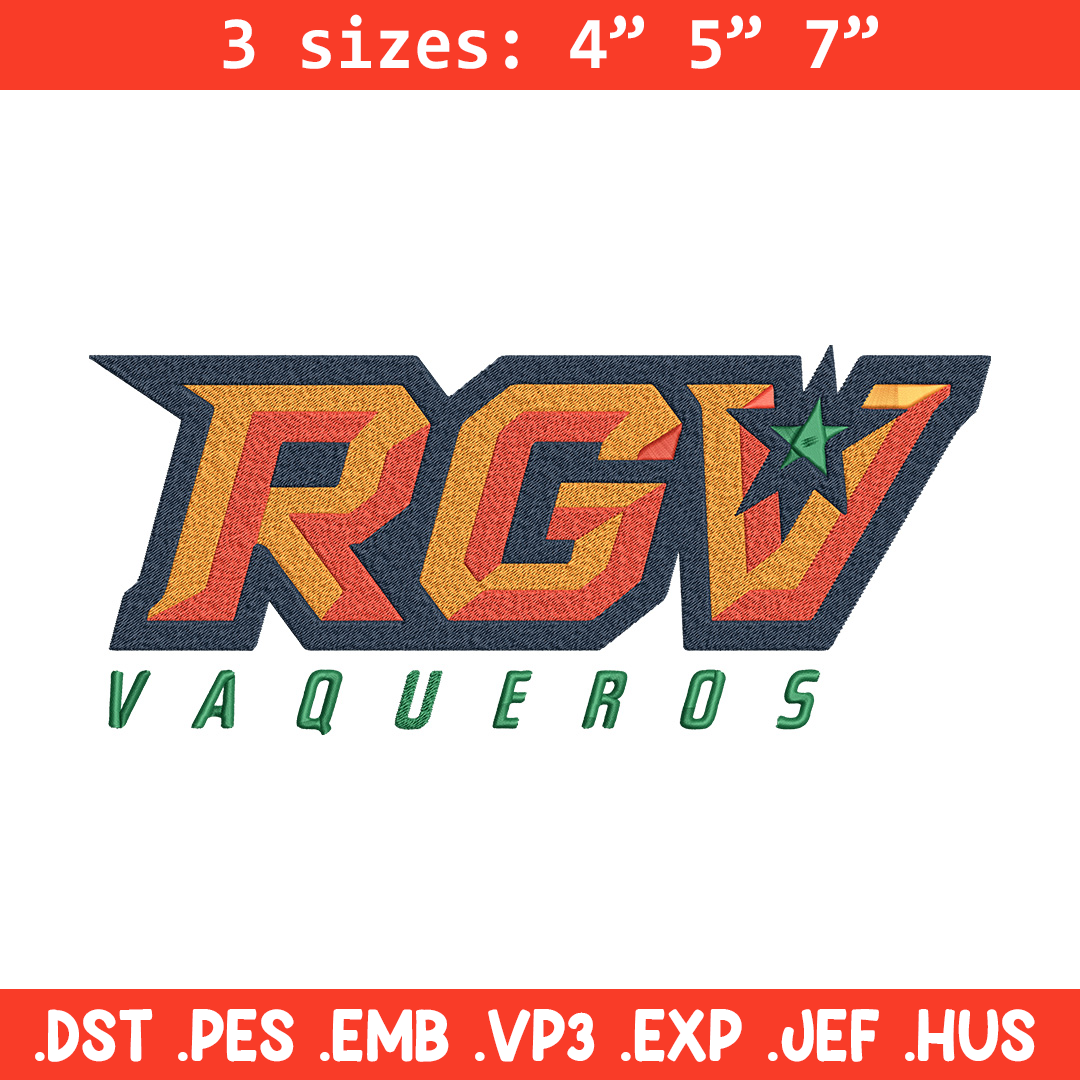 UTRGV Vaqueros logo embroidery design, NCAA embroidery, Spor - Inspire ...