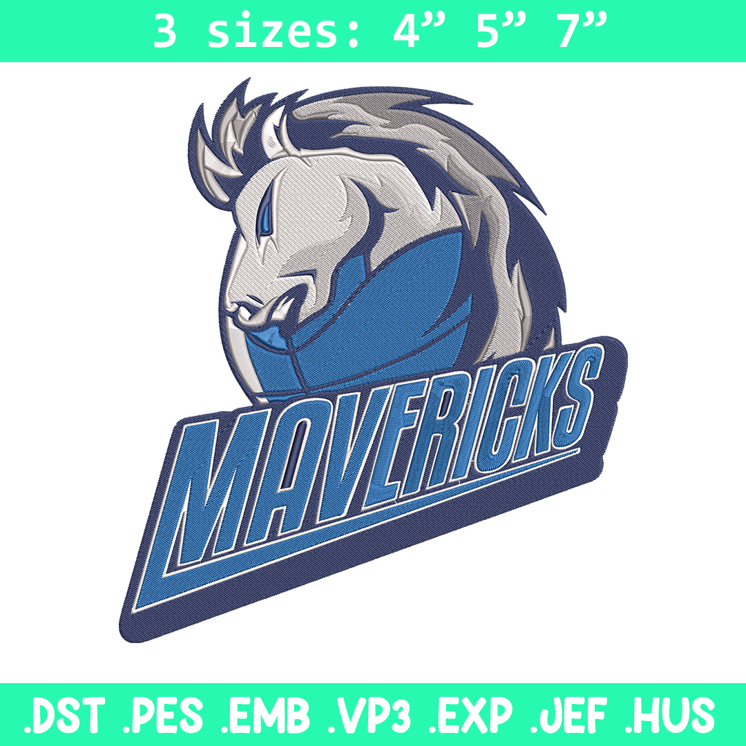 Dallas Mavericks logo embroidery design,NBA embroidery, Spor - Inspire ...