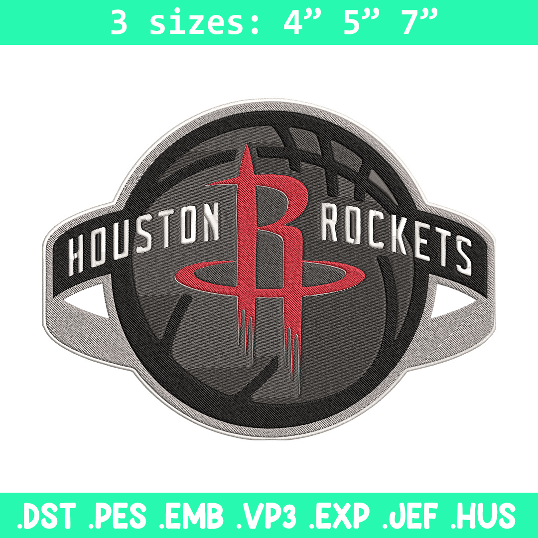 Houston Rockets logo embroidery design, Sport embroidery, lo - Inspire ...