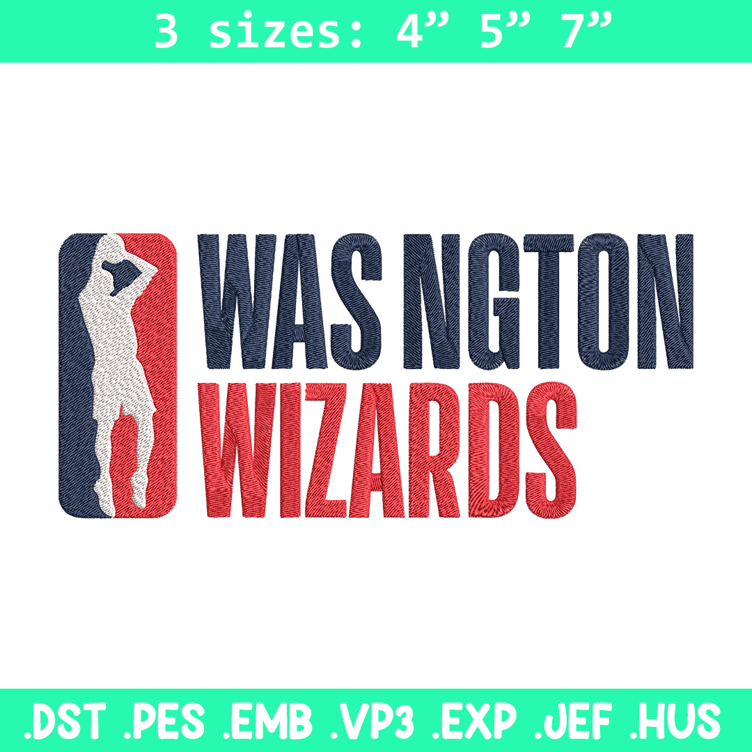 Washington Wizards logo embroidery design,NBA embroidery,Spo - Inspire ...