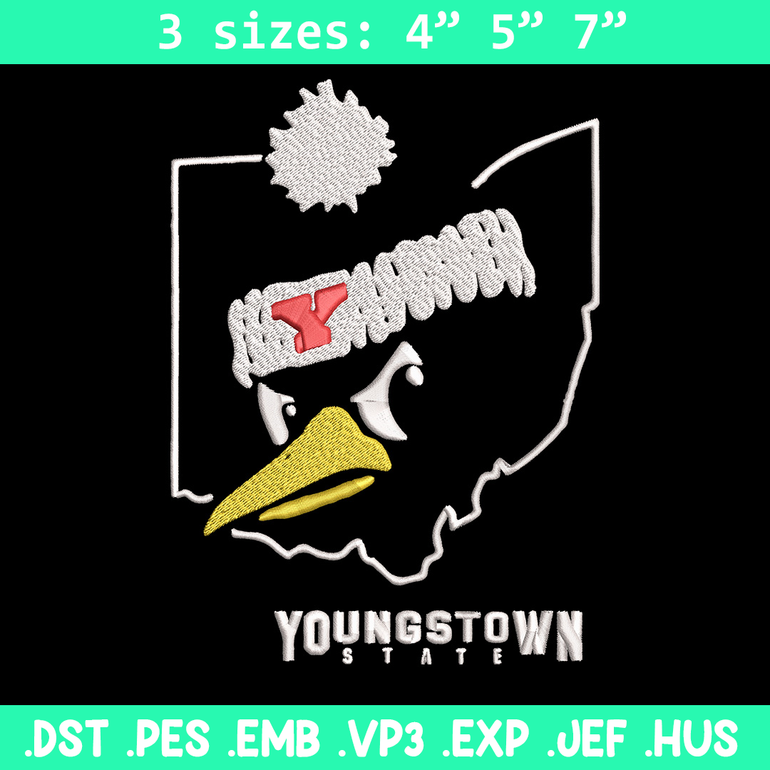 Youngstown State logo embroidery design, Sport embroidery, l - Inspire ...
