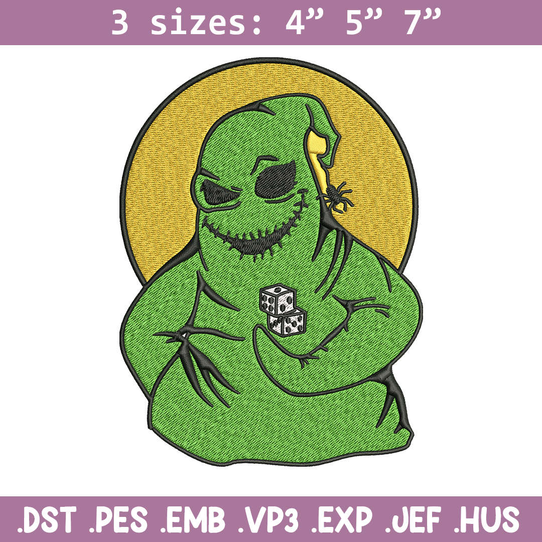 Oogie Boogie Embroidery design, Oogie Boogie Embroidery, hal | Inspire ...