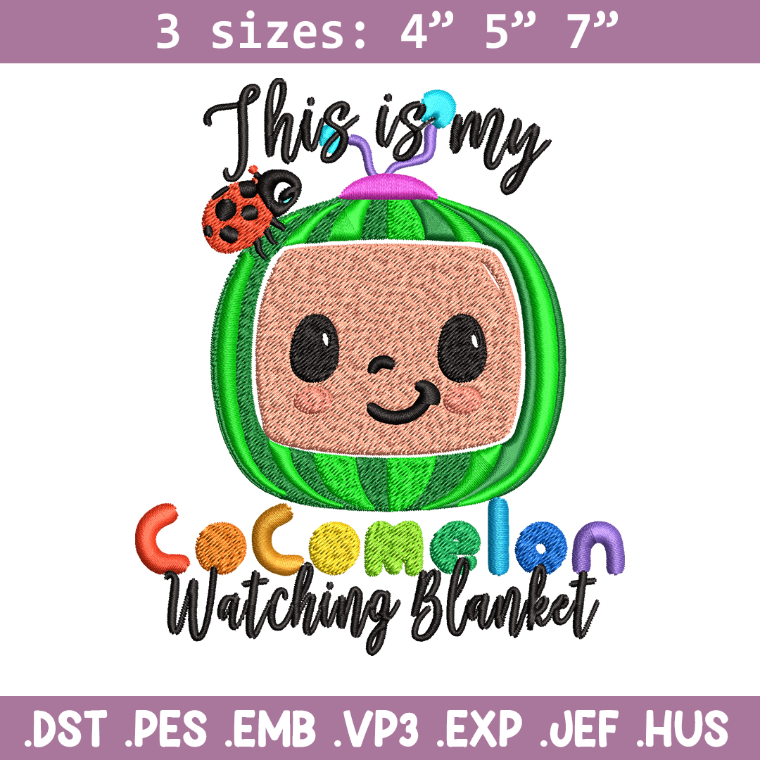 Cocomelon Logo Embroidery design, Cocomelon Embroidery, logo | Inspire ...