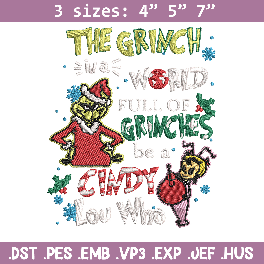 The grinch logo Embroidery design, Grinch christmas Embroide | Inspire ...